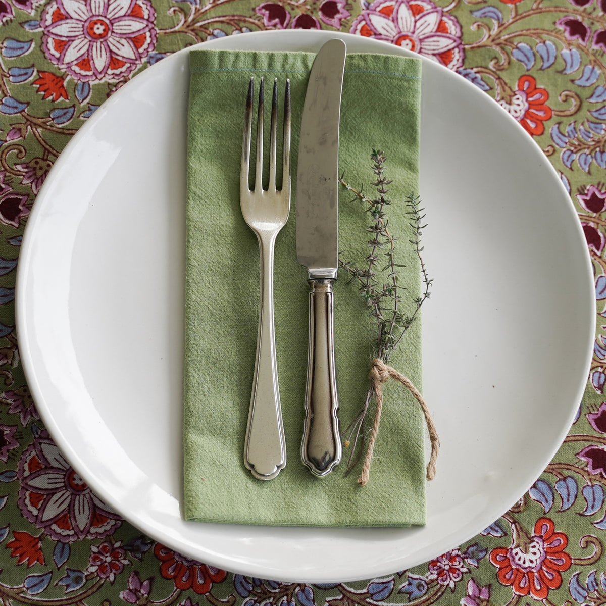 NAPKINS SET PLAIN GREEN – India Ink Home Decor